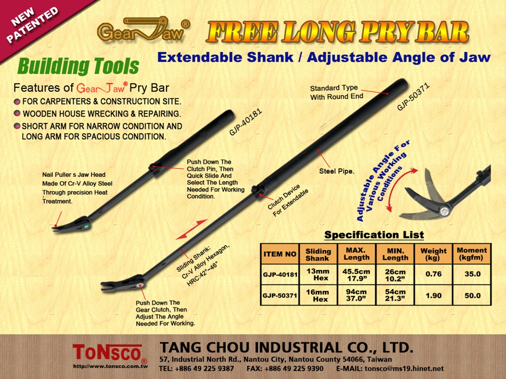 GearJaw Free Long Pry Bar